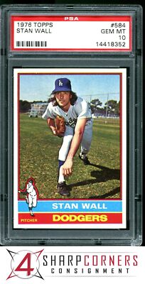 1976 TOPPS #584 STAN WALL RC DODGERS PSA 10 SET BREAK | eBay