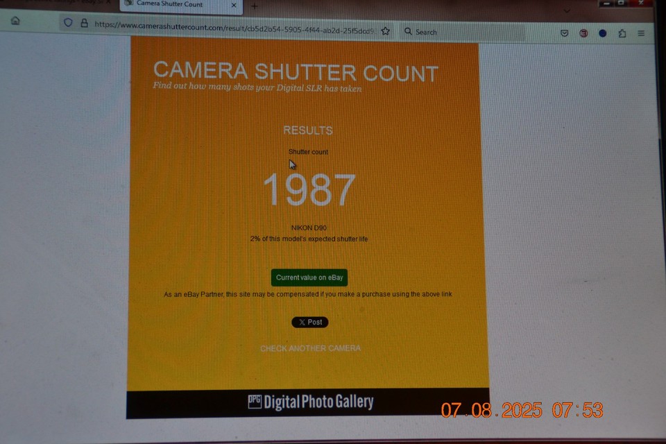 MINT NIKON D90 1987 SHOTS w/ BATTERY SD CARD STRAP BODY CAP works WELL ...