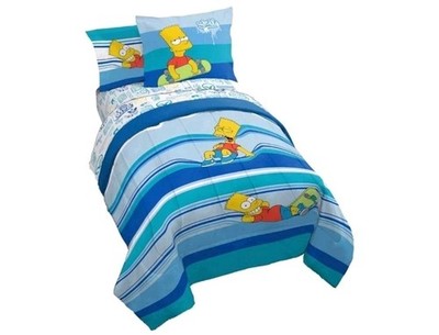 The Simpsons Twin Comforter & Flat Sheet Who Wants to Know Bedding Matt ...