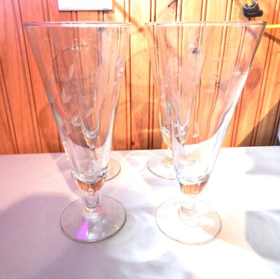 Princess House Heritage Tall Pilsner Glasses, set of 4 | eBay