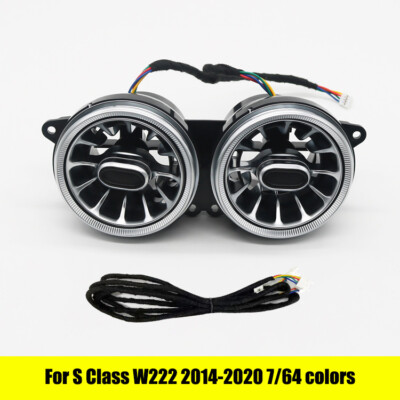 7/64 Colors Rear Air Vent LED Ambient Light For Mercedes Benz S W222 ...