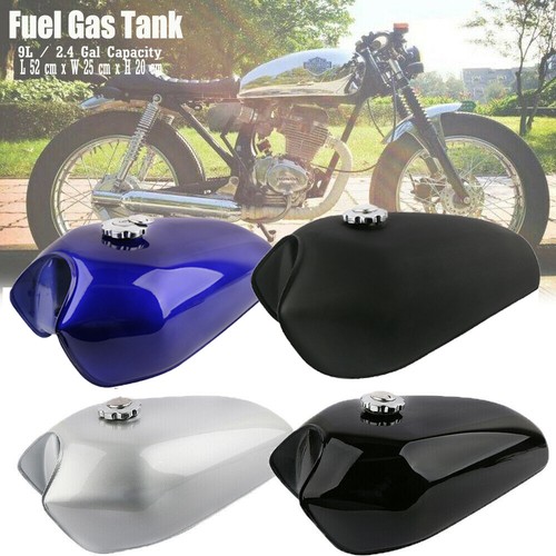 9L Motorcycle 2.4 Gal Vintage Fuel Gas Tank Cap Cover For Honda CG125 ...