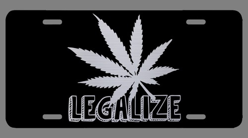 Cannabis Marijuana Pot Weed Leaf Laser Etched Metal License Plate Gifts ...