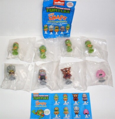 TEENAGE MUTANT NINJA TURTLES CHIBI SNAPZ COMPLETE SET OF (8) LOOSE AS ...