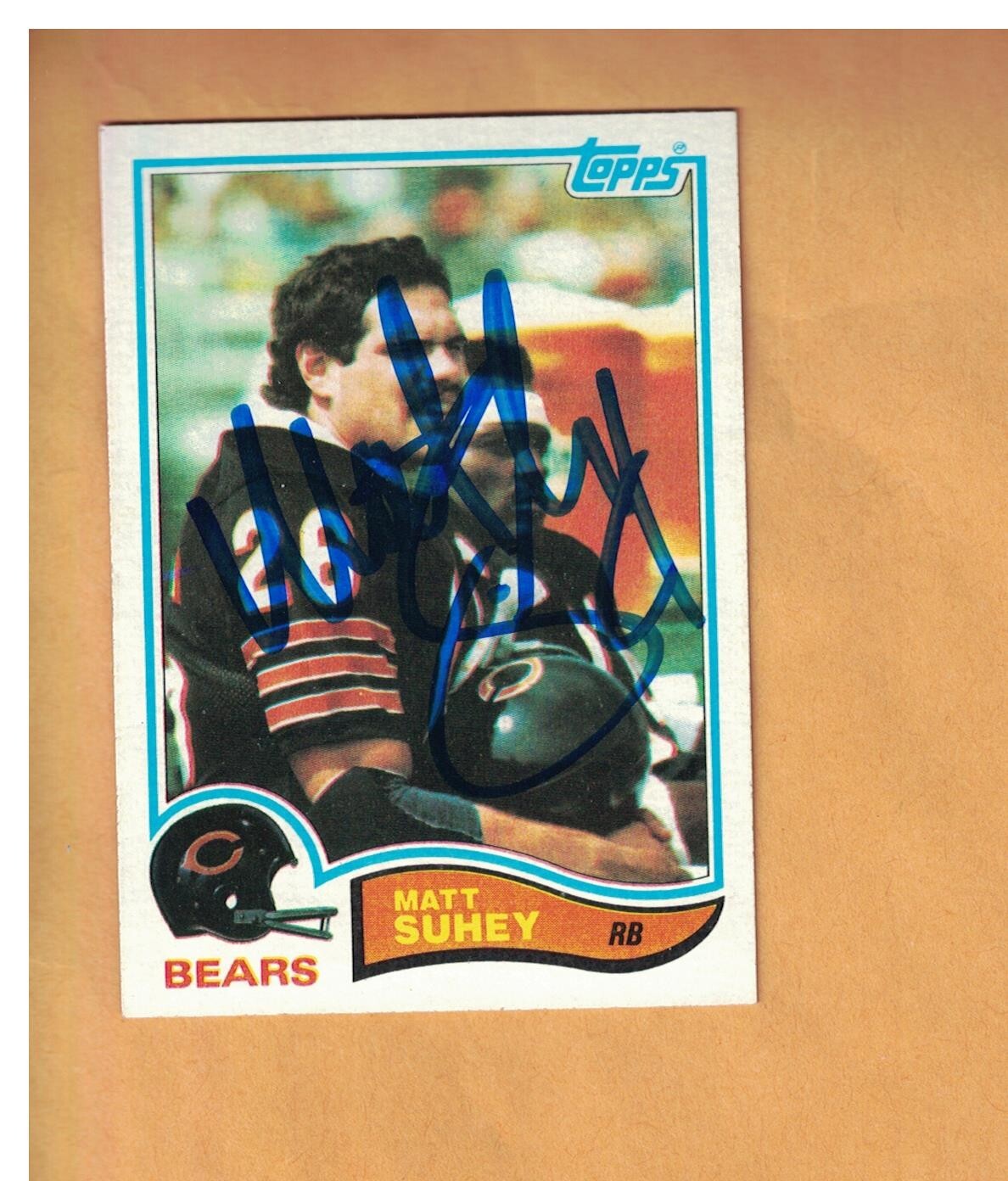 Matt Suhey AUTOGRAPHED 1982 TOPPS FOOTBALL ROOKIE CARD SIGNED CHICAGO ...