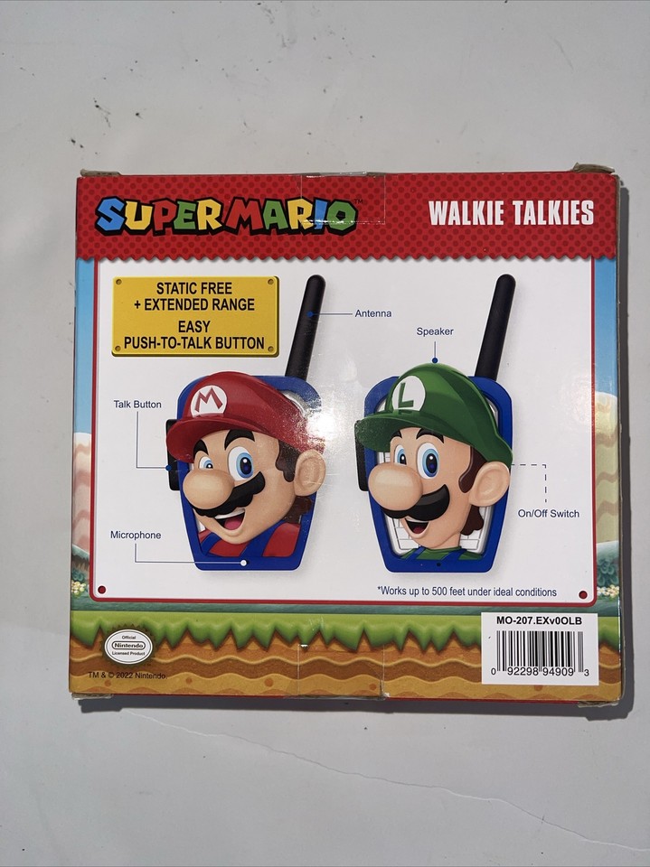 Super Mario Bros Walkie Talkies, Long Range, Two Way Static Free Radios ...