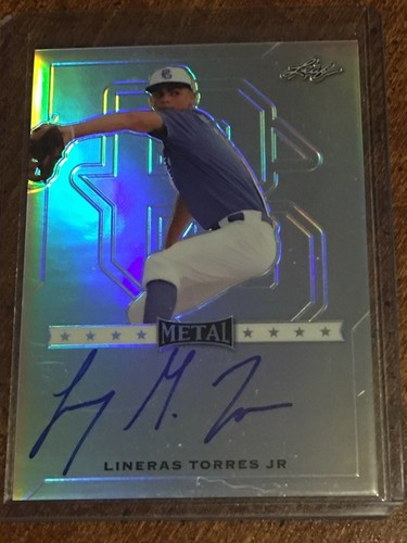 LINERAS "LENNY" TORRES 2017 LEAF PERFECT GAME AUTOGRAPH CARD INDIANS ...