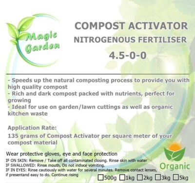 Compost Activator Accelerator Compost Maker High in Nitrogen FREE UK PP ...