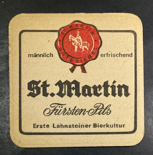 ST. MARTIN FURSTEN PILS Fürsten 3.5 INCH SQUARE BEER COASTER q2 | eBay