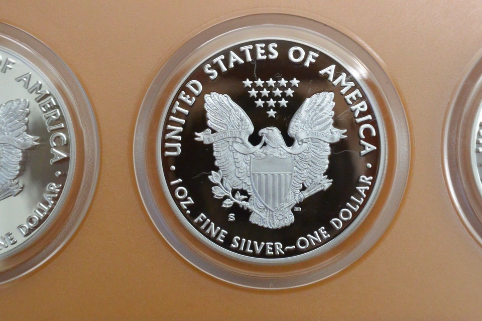 2018-S $1 Silver Eagles (3 Coin Location Set) PCGS PR70 DCAM Edmund Moy ...