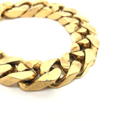Louis Vuitton M00305 Gold Chain Bracelet Monogram Engraved Louis Vuitton M00305 Gold Chain Bracelet Monogram Engraved