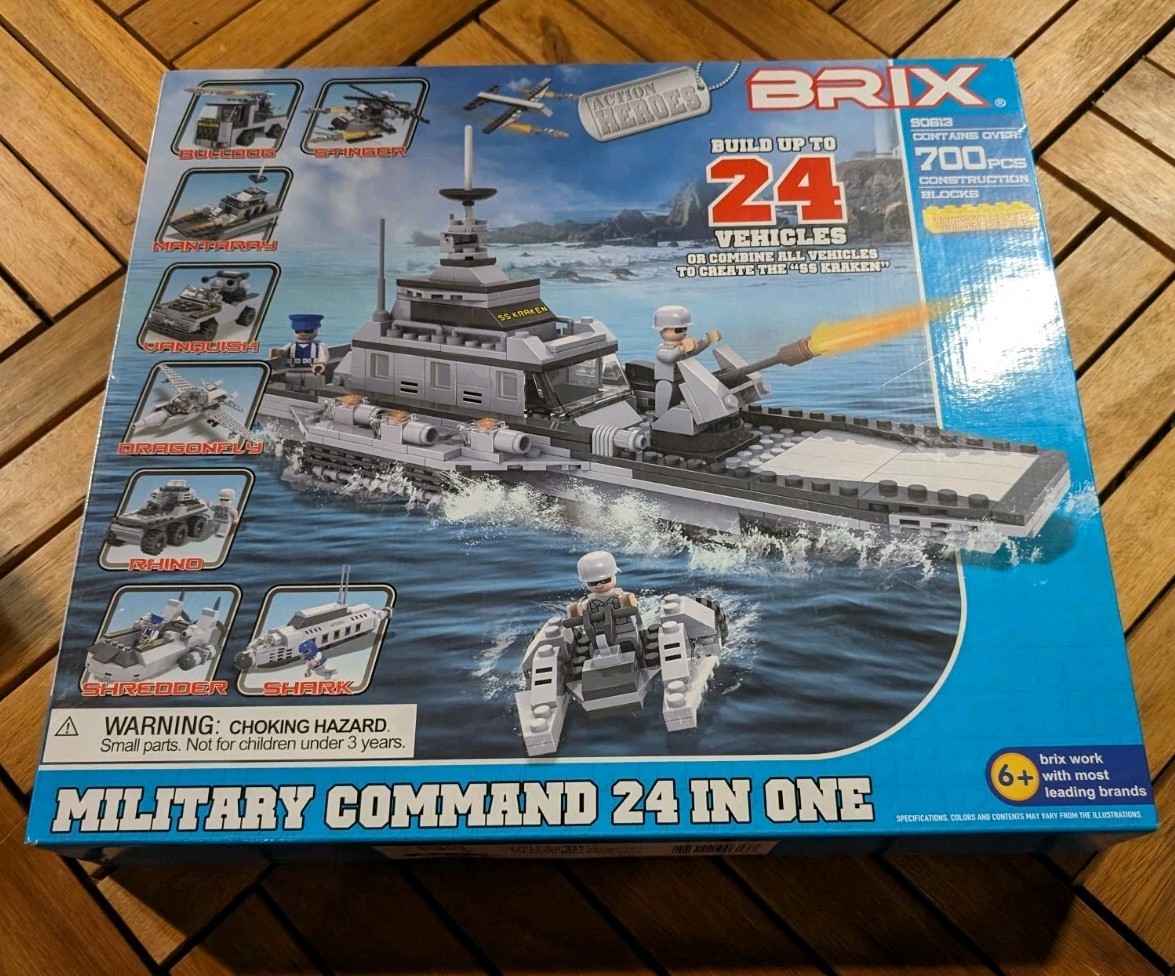 24 In 1 Submarine Set Building EMCO Action Heroes Brix Military Command ...