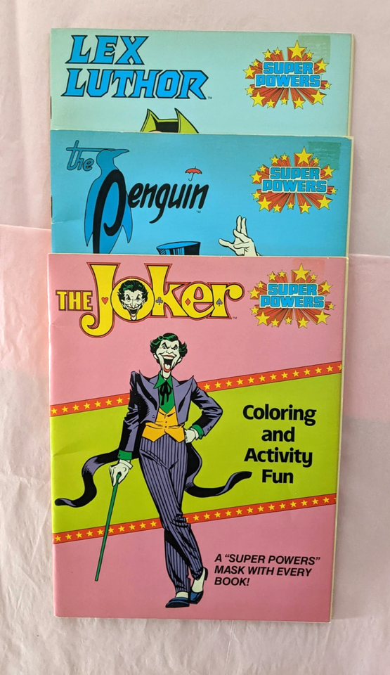 1984 Super Powers Joker Penguin Lex Luther Coloring & Activity Fun ...
