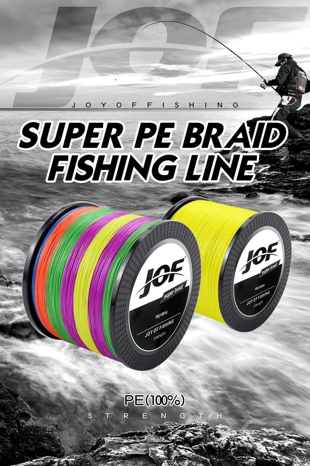 JOF 300m /500m /1000m 4 Strands 8 Strands Strong PE Braided Fishing ...
