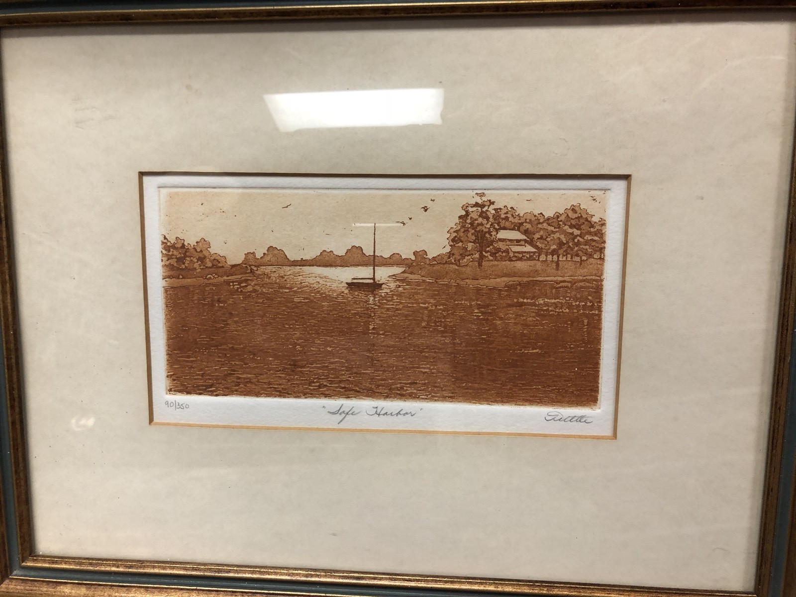 Vintage Anne Tuttle Original Litho Etching "Safe Harbor” 90/350 Signed ...