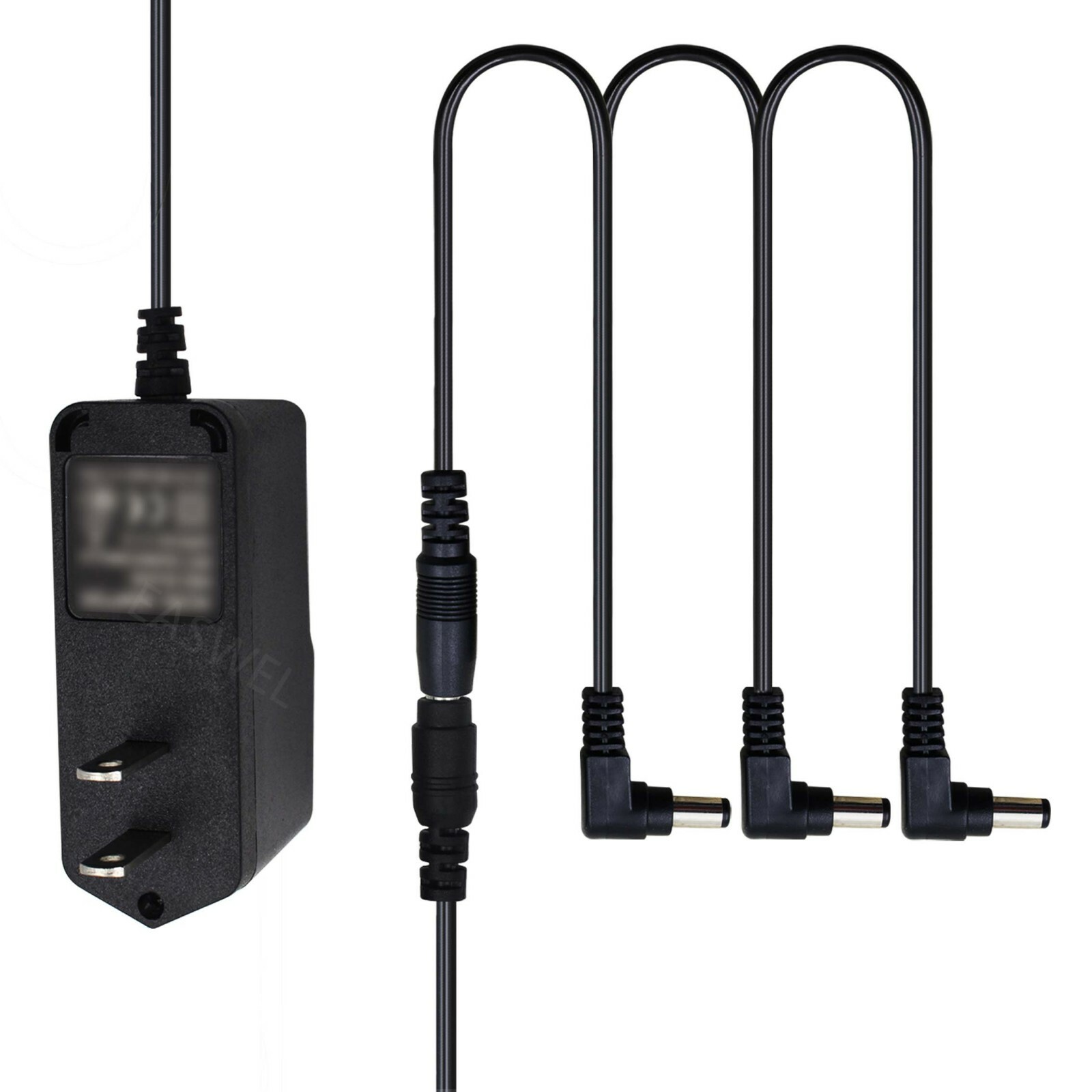 Guitar Pedal Power Supply Adapter US 9V 1A & 3 Way Splitter Cables for ...