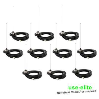 Lot10 NMO Antenna VHF 136-155MHz Magnetic Mount Mini UHF Cable For ...