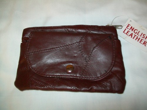 English Leather Brand 7" Brown Zip and Button Wallet Women's New With ...