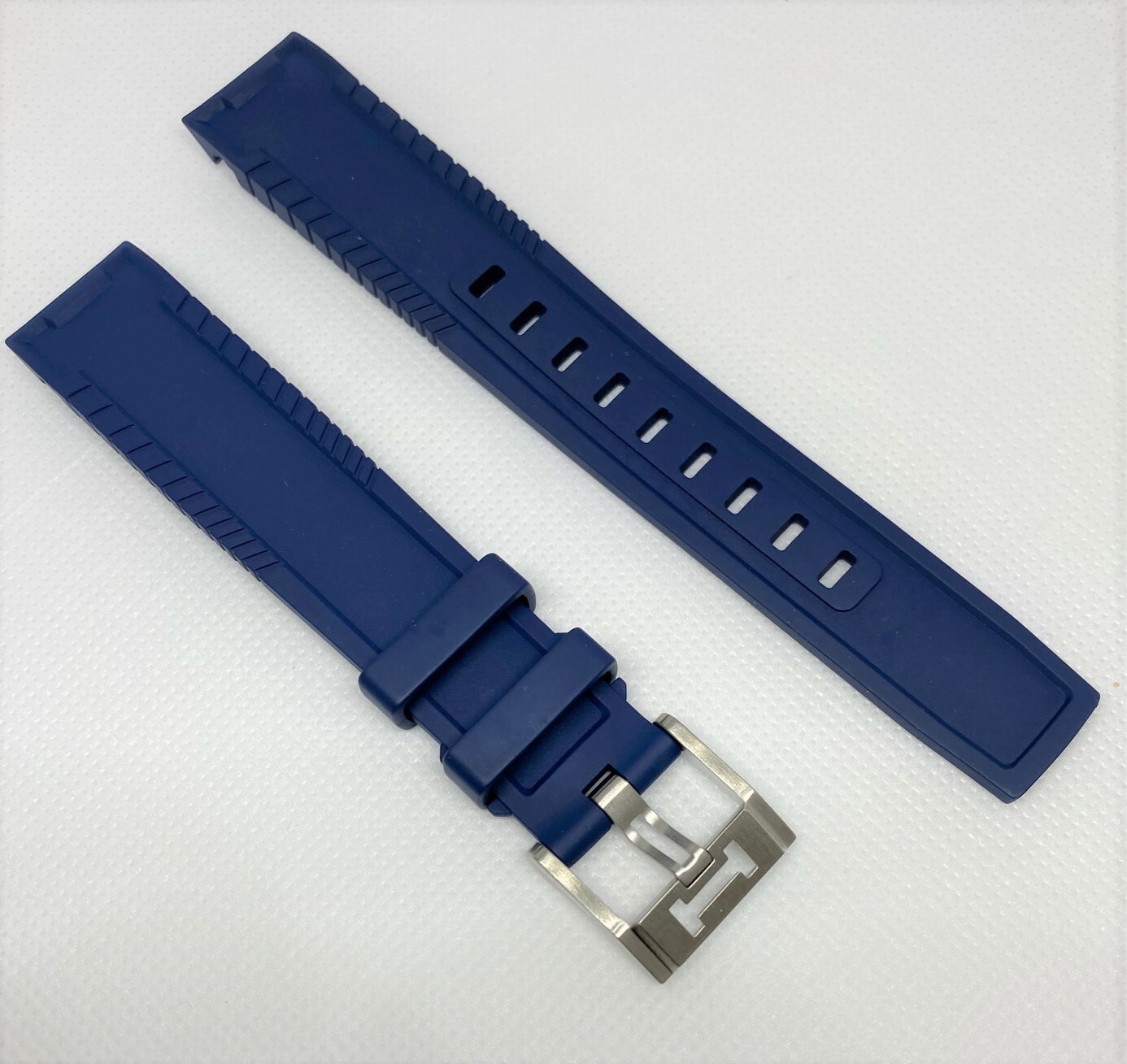 Original Hamilton Frogman H777050 / H776050 20mm Blue Rubber Watch Band ...