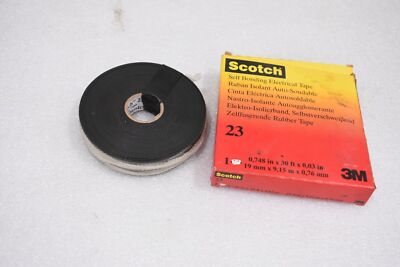 3M SCOTCH 23 RUBBER SPLICING TAPE BLACK SELF-FUSING RUBBER ELECTRICAL 3 ...