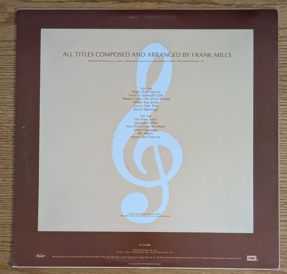 FRANK MILLS –MUSIC BOX DANCER - VINYL LP - BC | eBay