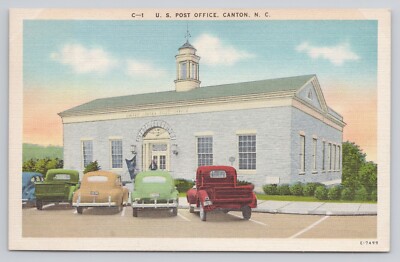 Postcard C1 US Post Office Canton North Carolina Cars | eBay