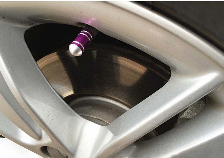 suits LAND ROVER Metallic RED Metal Steel Dust Valve Wheel Tyre Caps ...