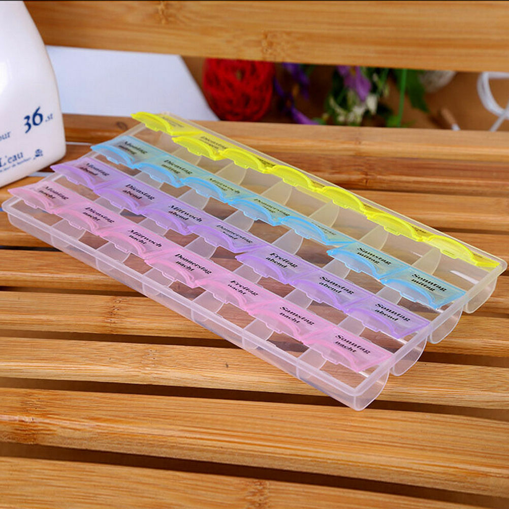 Weekly 28Day Tablet Pill Box Holder Medicine Storage Organizer Case ...