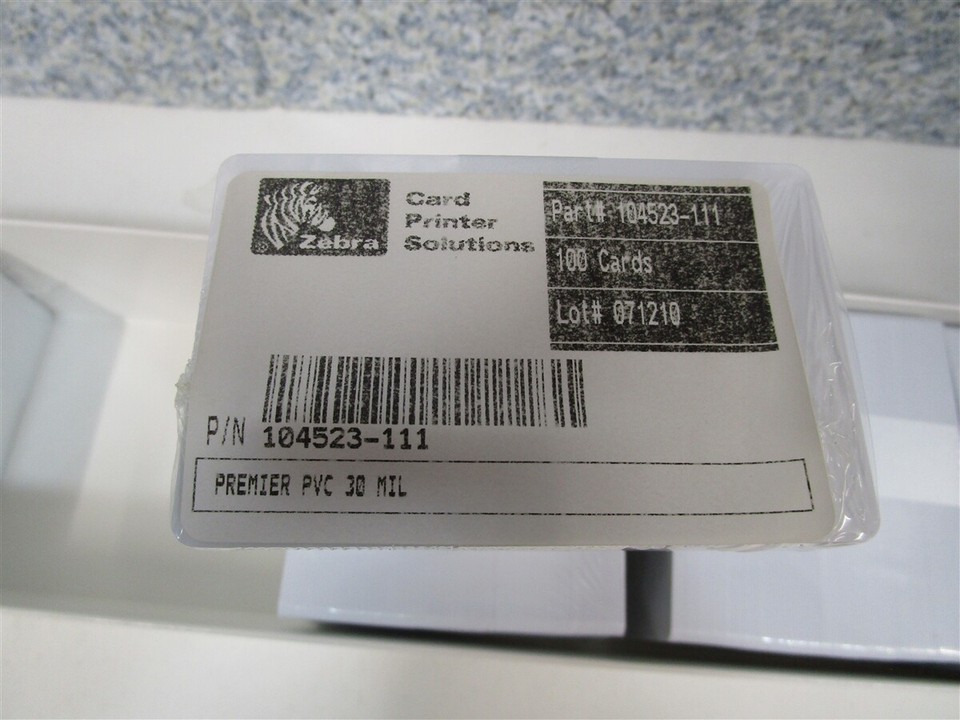 ZEBRA 104523-111 Premier 30mil PVC Cards 500 Cards Genuine NEW | eBay