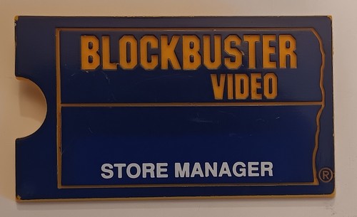 BLOCKBUSTER VIDEO Original Store Manager Name Tag Badge Vintage | eBay