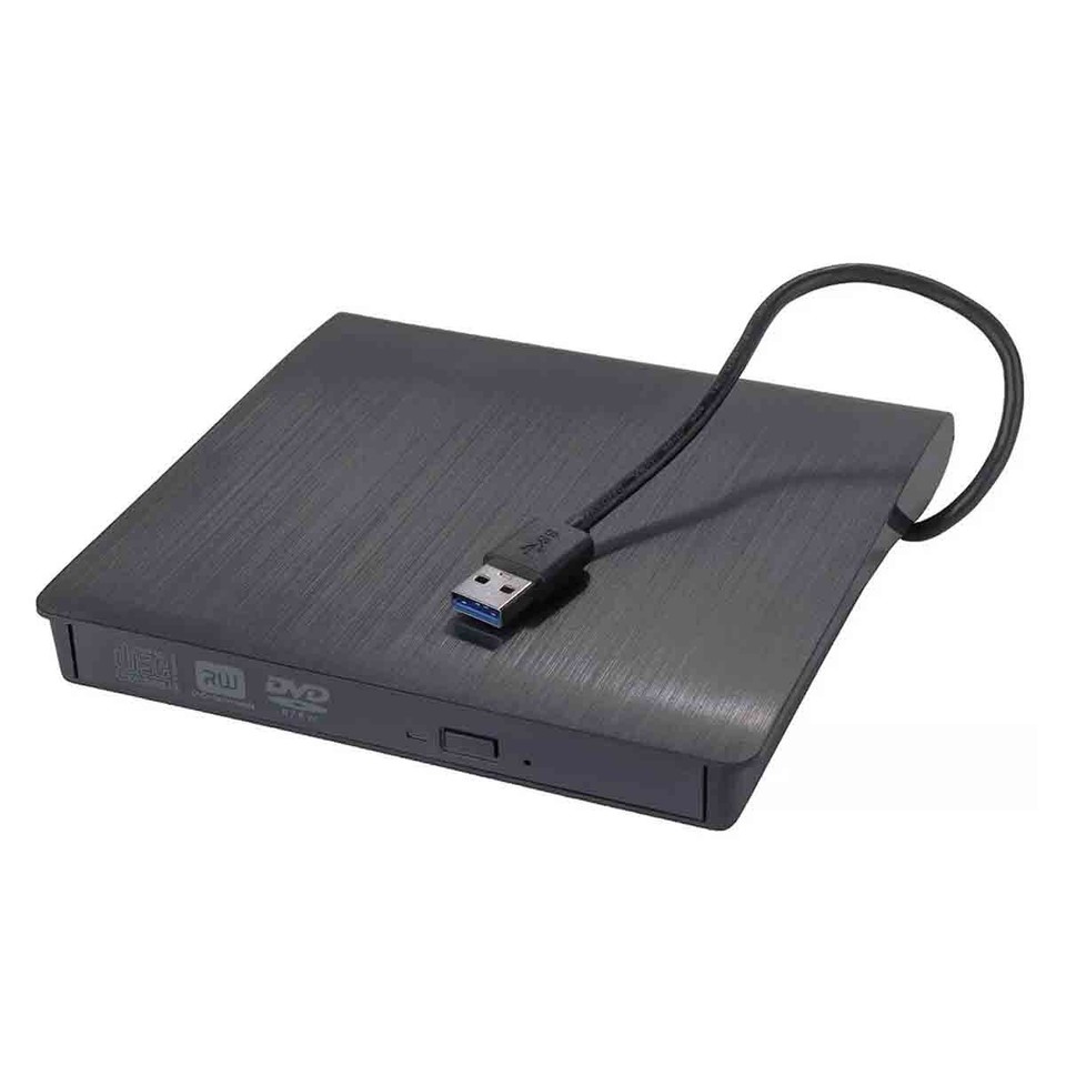 Black / White External CD/DVD Drives USB 3.0 Portable ROM Burners For ...