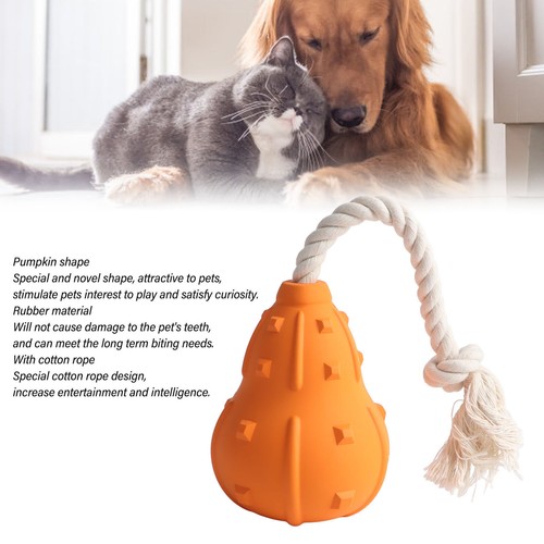 Pumpkin Pet Chewing Toy Rubber Pet Biting Toy Durable Multifunctional ...