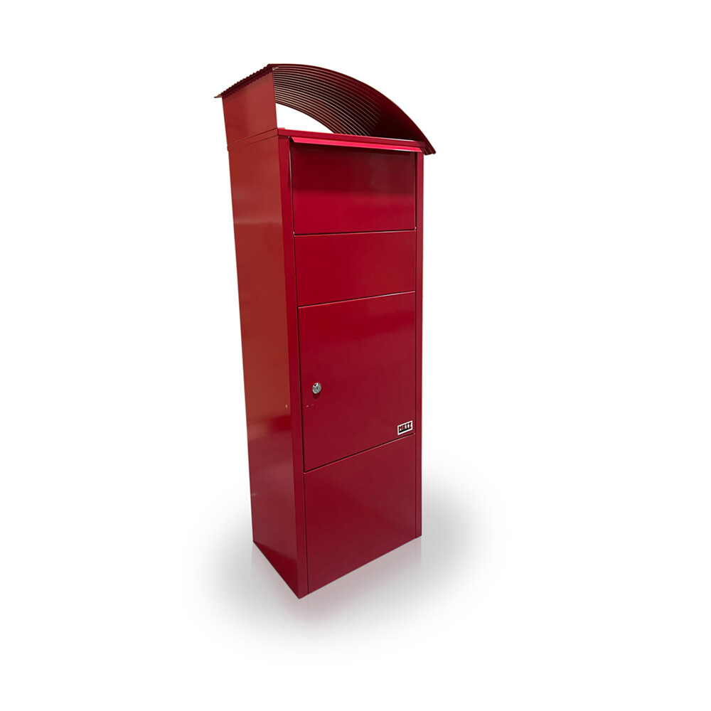 METZ Large Red Letter Box Post Box Mail Letterbox Top Drop tall PARCEL ...