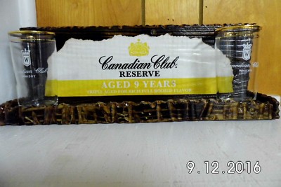 Handmade Rustic Wooden Canadian Club Reserve Sign/Shelf/Glasses 2016 | eBay