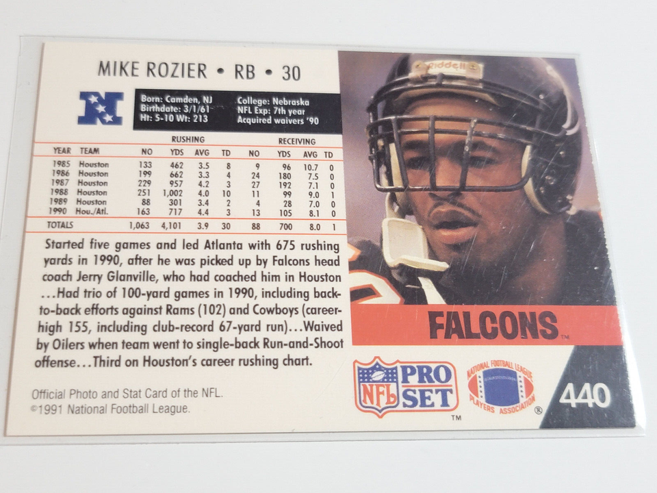 MIKE ROZIER 1991 Pro Set #440. FALCONS | eBay