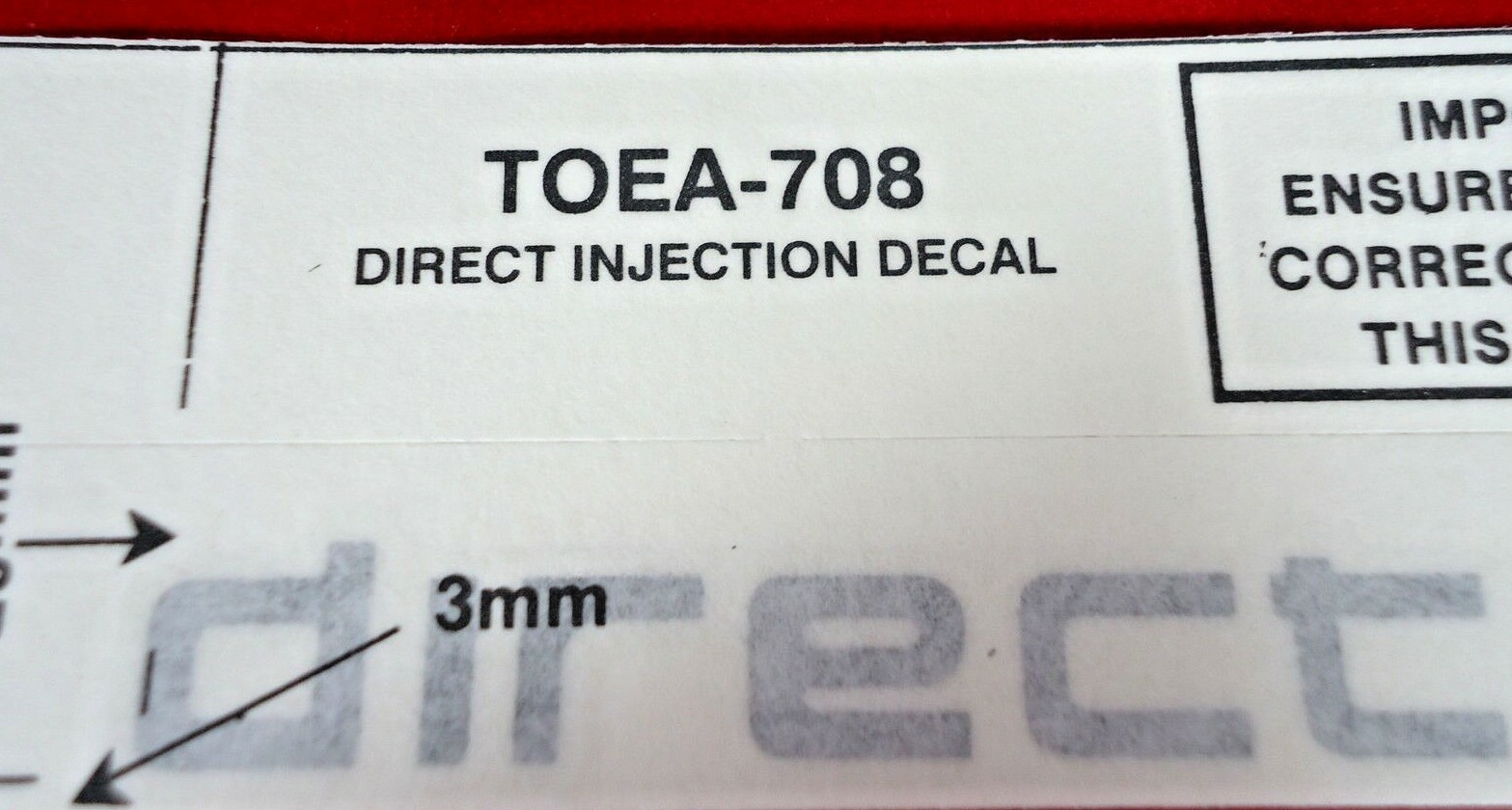 TOYOTA LANDCRUISER 80 SERIES DIRECT INJECTION DECAL SIDE 1/4 PANEL X 1 ...