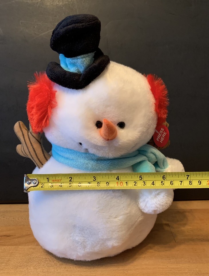 Christmas Snowman Plush Animation Sing & light up let it snows Cuddle ...