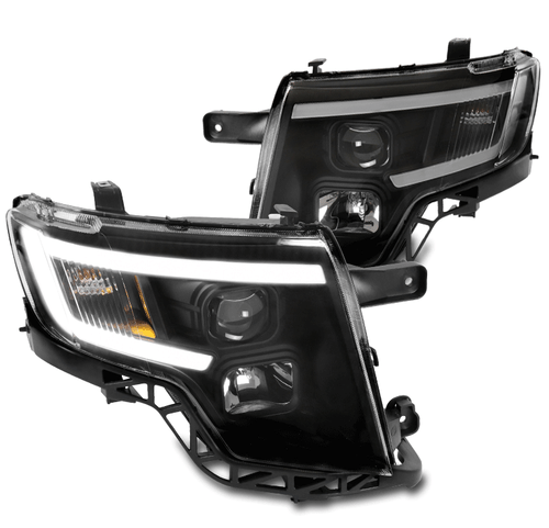For 07 08 09 10 Ford Edge SUV LED Tube Projector Headlights Headlamps ...
