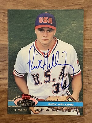 Rick Helling 1991 Topps Stadium Club #81 AUTOGRAPHED Card | eBay