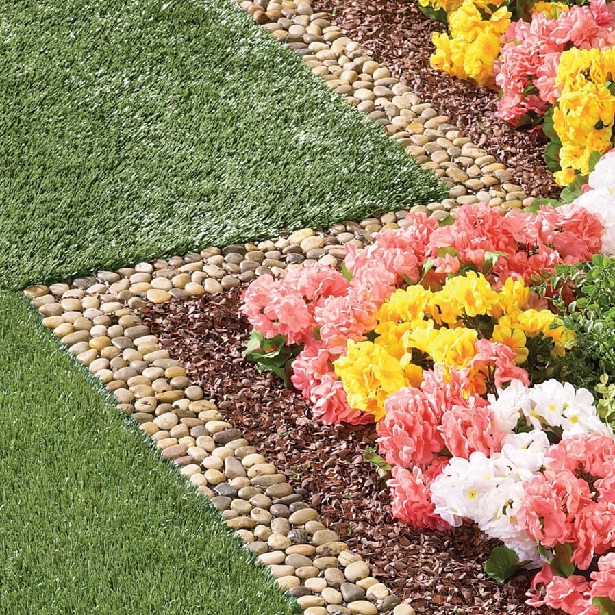 Set of 4 Stepping Stones Garden Border Pathway Mat Edging Yard Garden ...