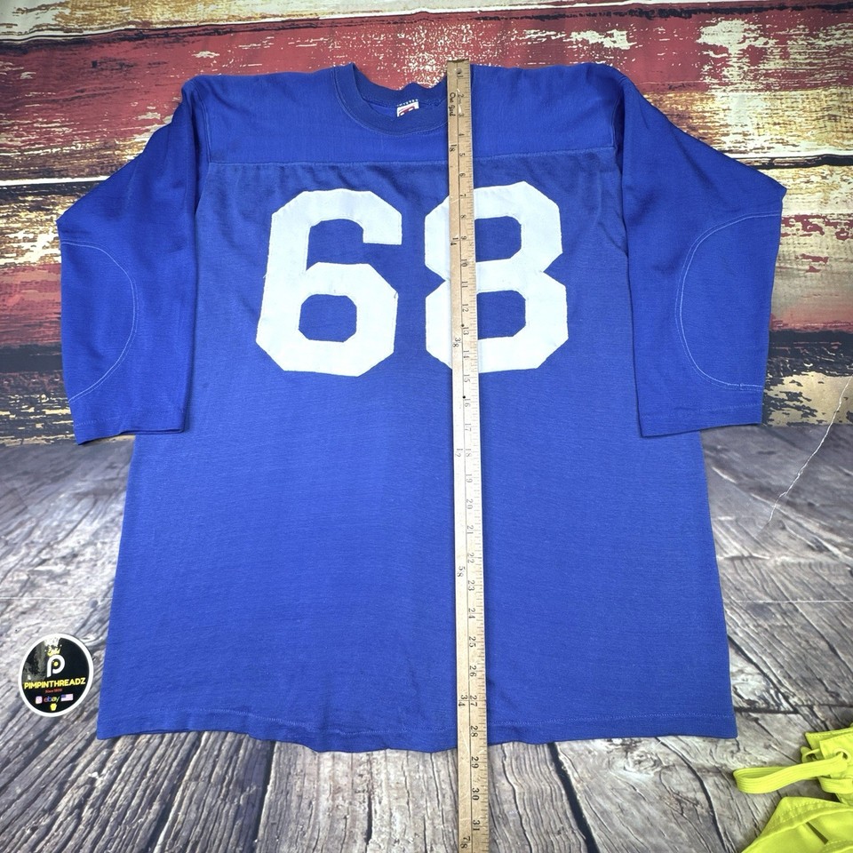 Vintage 60s Durene Football Jersey New York Giants Blue Mason Mens 46 / ...