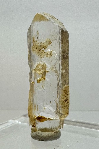 Transparent Danburite crystal with natural termination. Russia