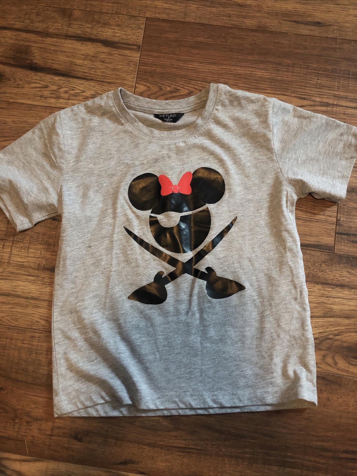 Ketuna Minnie Mouse Ninja Shirt Girls 5/6 Gray | eBay