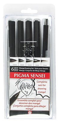Sakura Pigma Sensei Sketching & Inking Set 6 pc #50200 | eBay