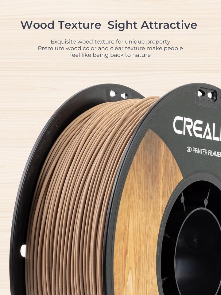 Creality 2PACK Wood Filament PLA 3D Printer Filament 1.75 mm,Smooth ...