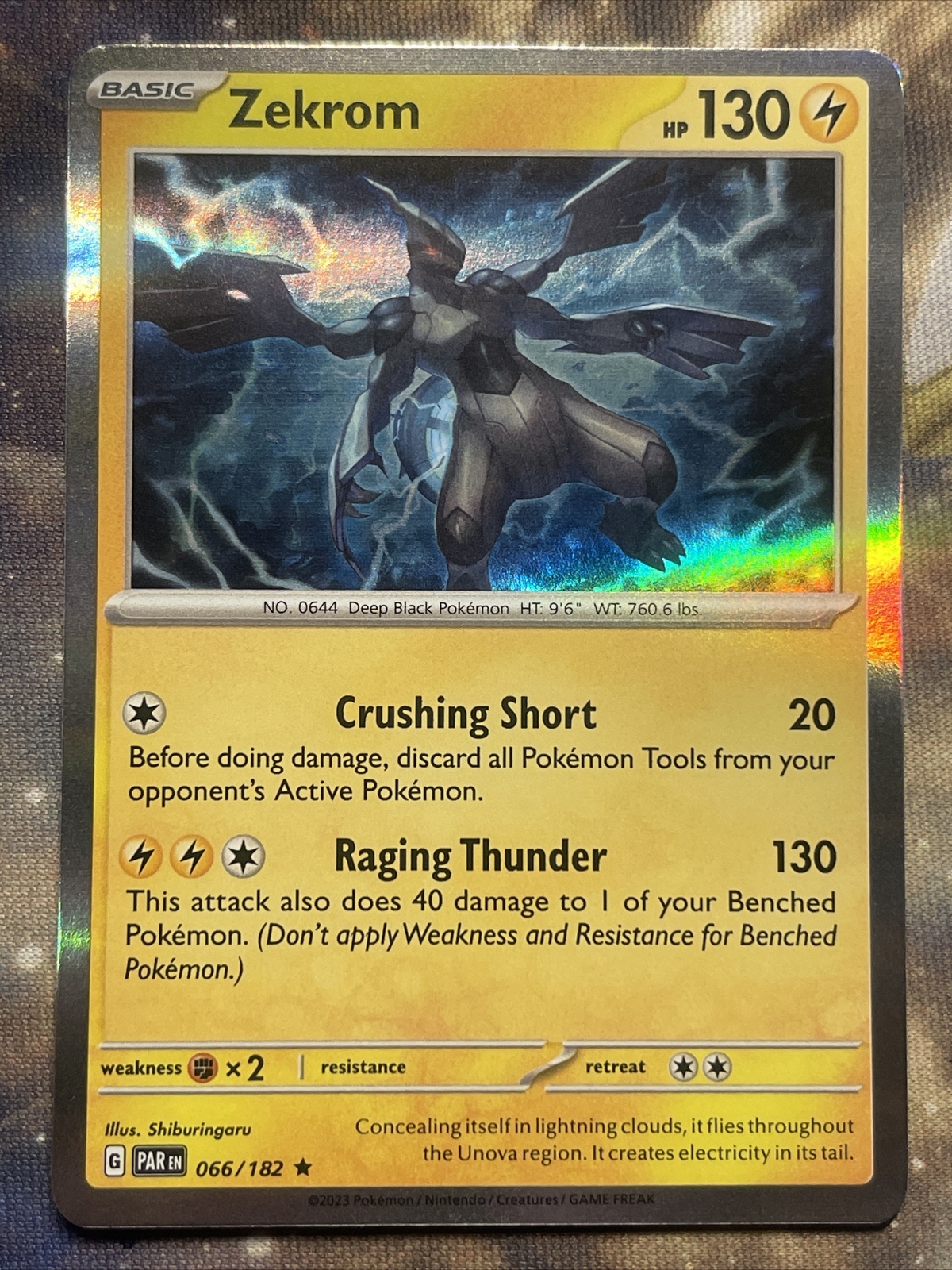 Pokémon TCG Zekrom 066/182 Paradox Rift Holo Rare | eBay