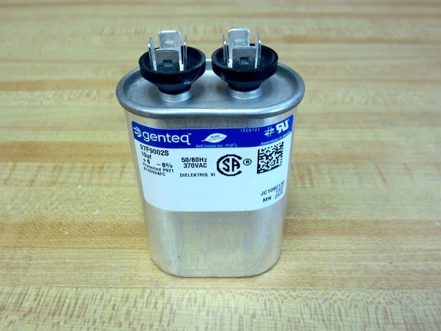 Ge Genteq Capacitor Oval 10 UF MFD 370 Volt 97f9002 97F9002S for sale ...