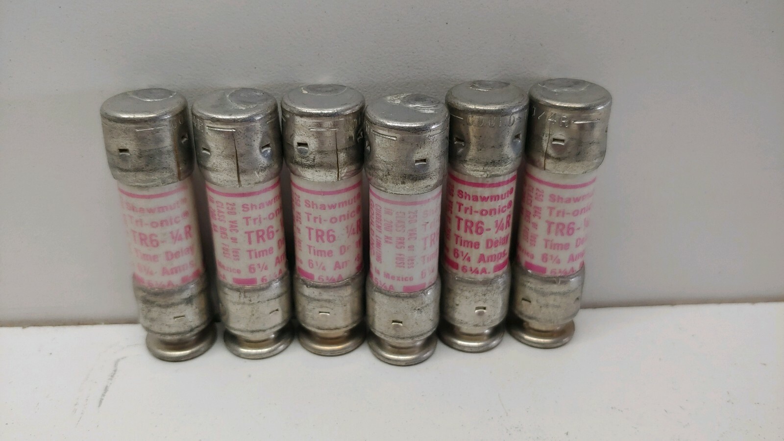 LOT OF (6) NEW OLD STOCK! GOULD SHAWMUT TRI-ONIC 6.25A 250V RK5 FUSES ...