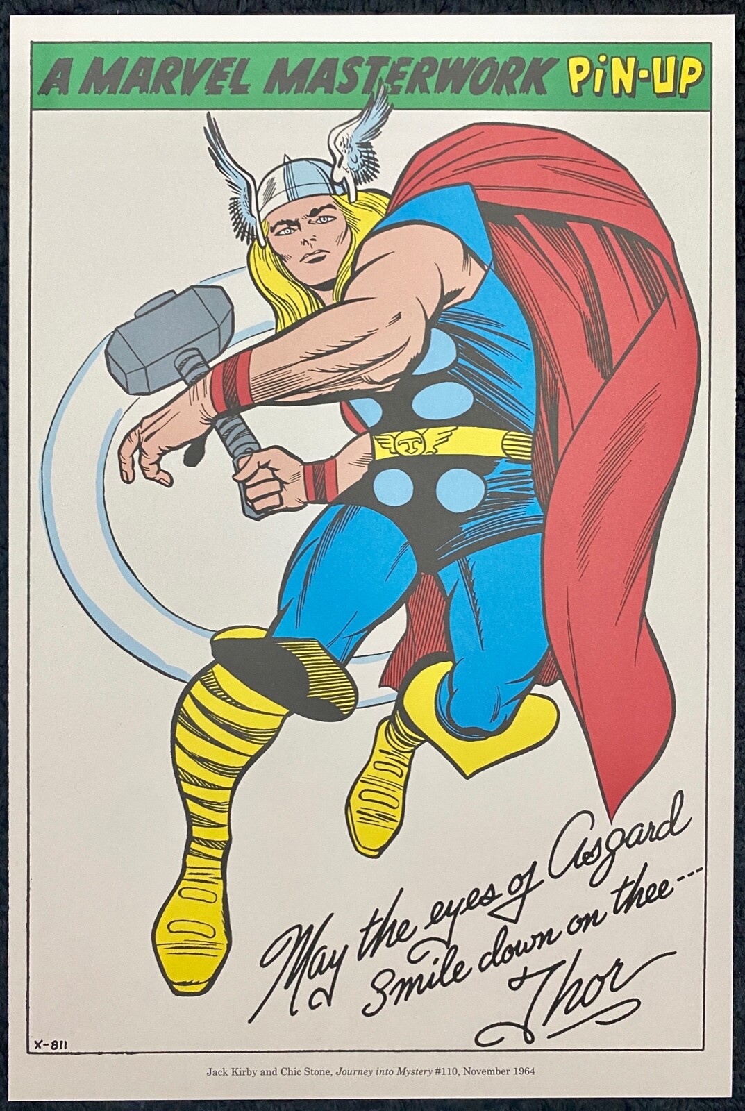 Thor Pin-Up by Jack Kirby & Chic Stone Marvel Comic Book Poster | eBay