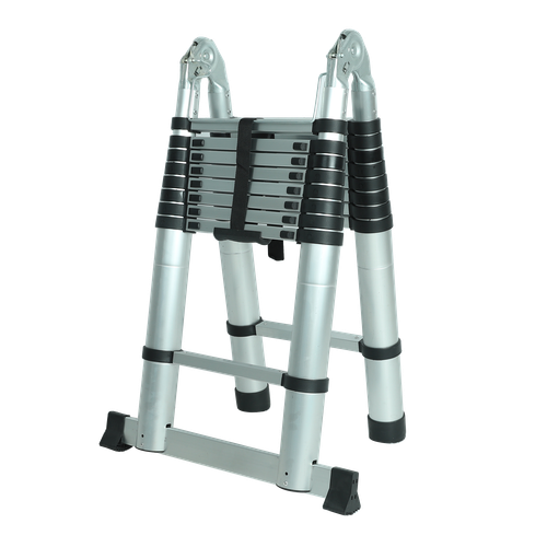 18.4FT Telescopic Ladder Collapsible Extension Step Ladder A-Frame ...
